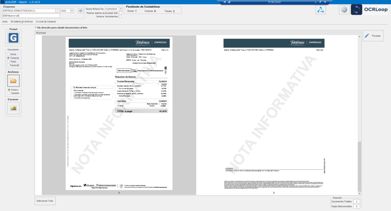 Automatiza la contabilización de facturas y tickets - OCRLoop